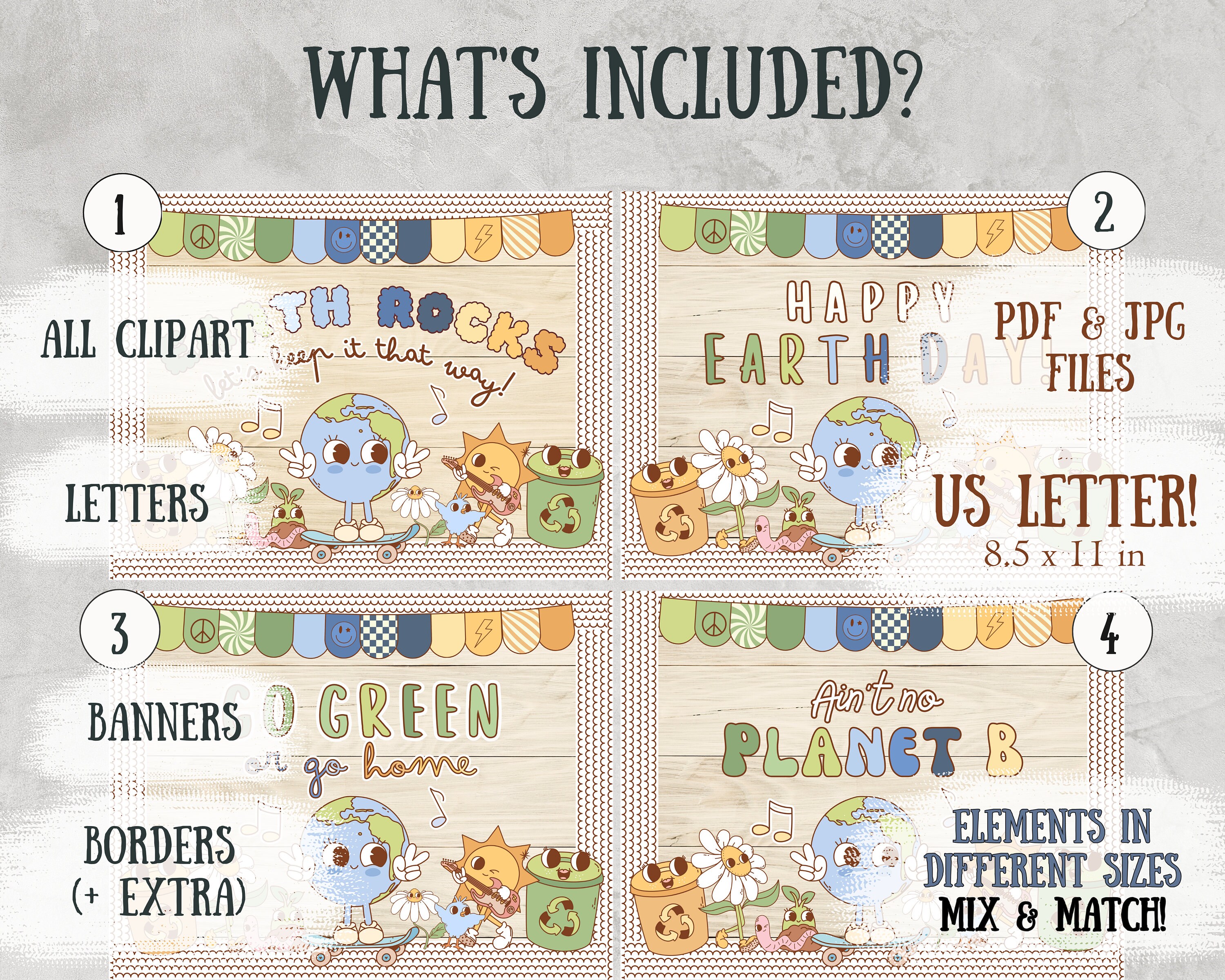 Earth Day Bulletin Board Kit April Bulletin Board Kit Spring Bulletin ...