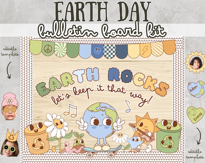 Earth Day Bulletin Board Kit | Printable Motivational Recycling ...