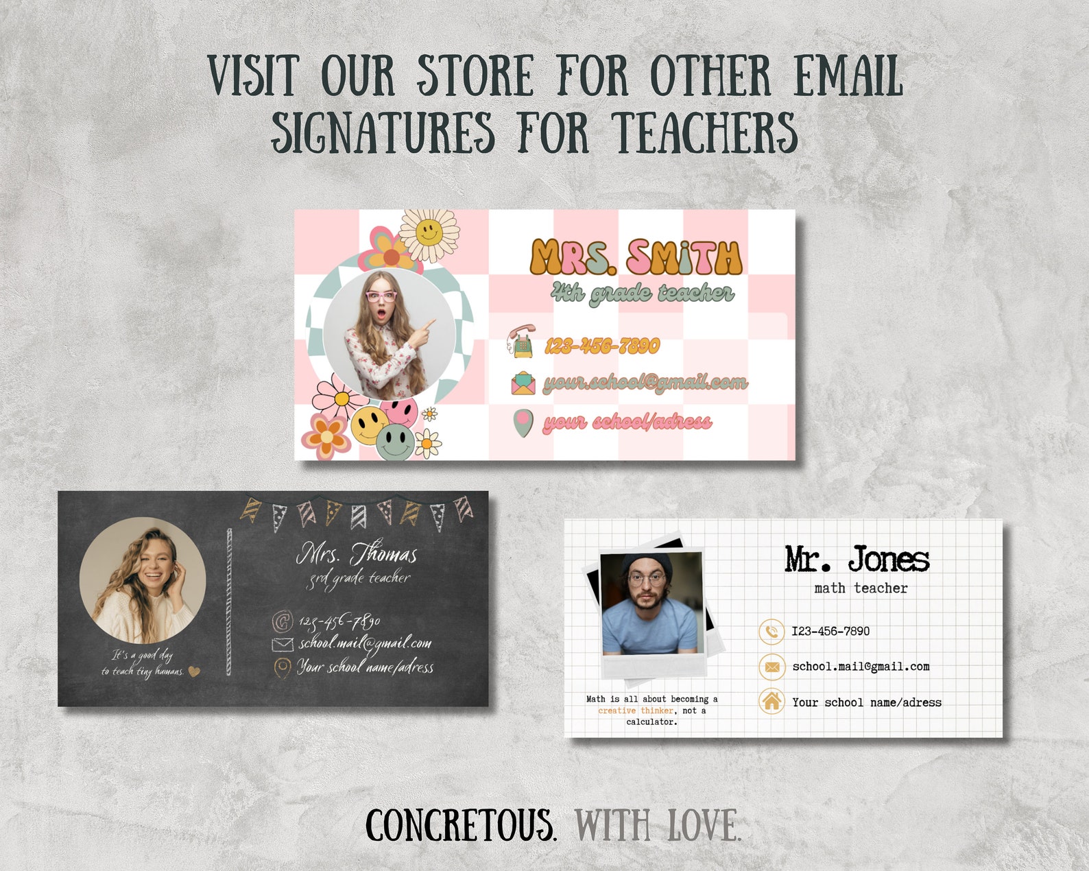 Email Signature Teacher Email Signature Template Teacher Email ...