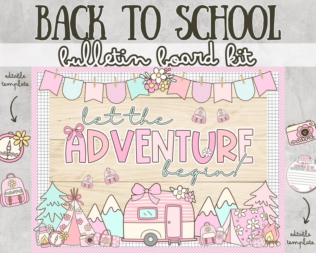 Camping Bulletin Board Kit Ideas Welcome Back to School Door ...