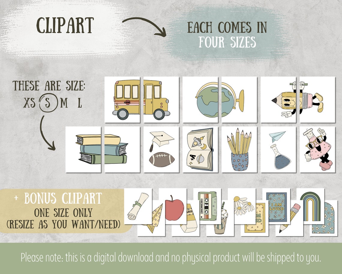 Welcome Back to School Bulletin Board Kit Back to School Decor Groovy ...