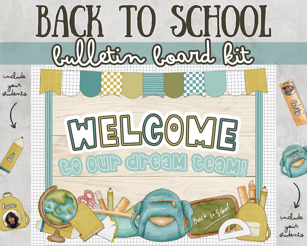 Welcome Back to School Bulletin Board Kit Back to School Classroom ...