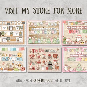 Gingerbread Christmas Bulletin Board Kit Coquette December Winter ...