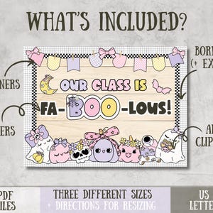 Groovy Halloween Bulletin Board Kit October Fall Bulletin Board Autumn ...