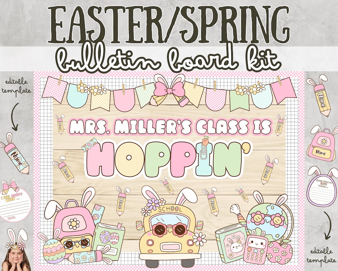 Easter Bulletin Board Ideas Spring April March Bulletin Board Kit Door ...