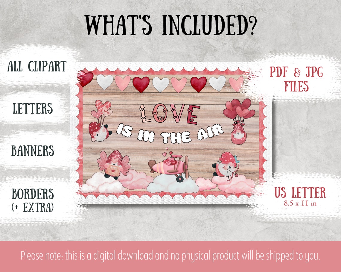 Valentine's Day Bulletin Board Kit February Bulletin Board Winter ...