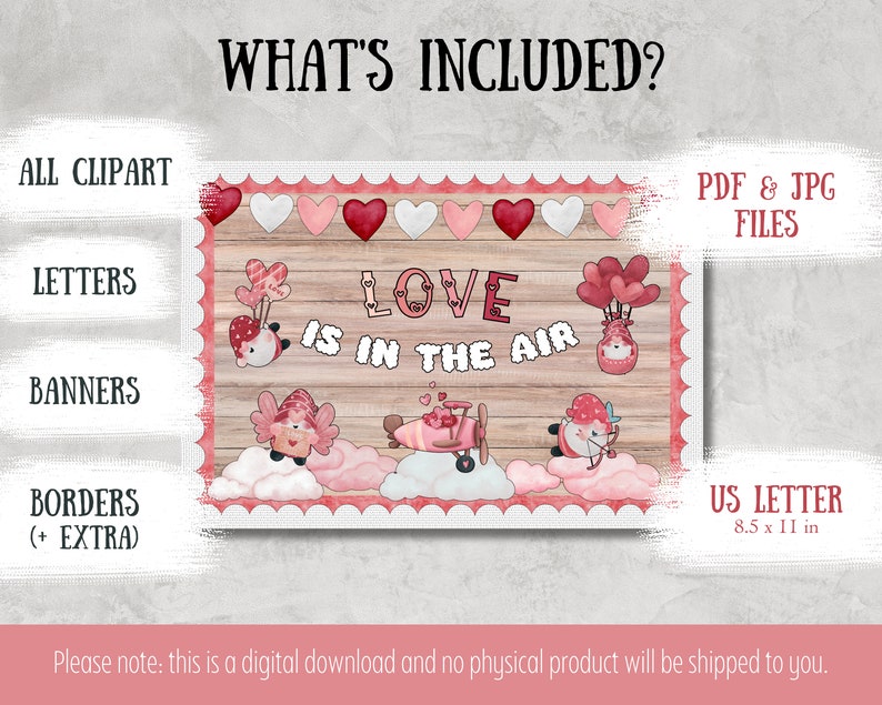 Valentine's Day Bulletin Board Kit February Bulletin Board Winter ...