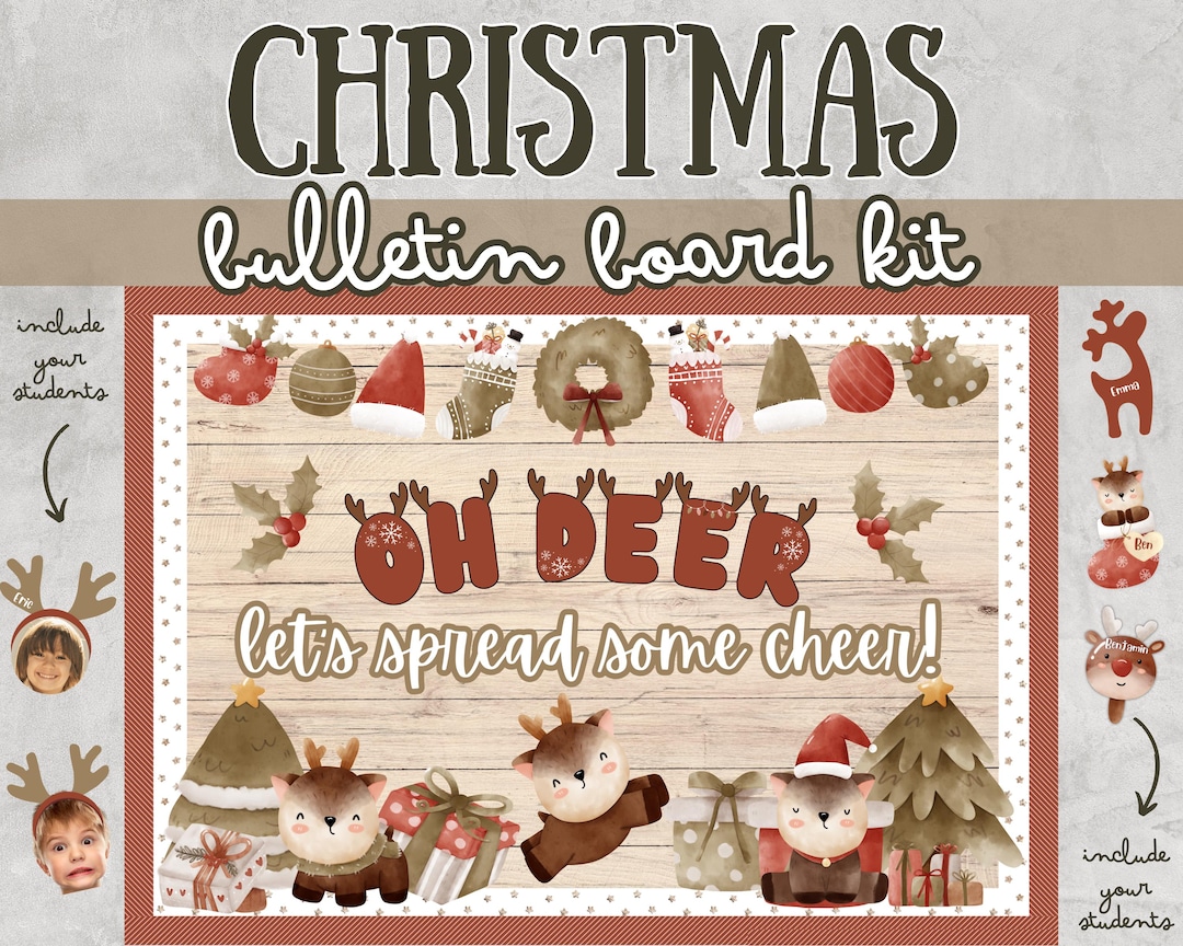 Christmas Bulletin Board Kit December Winter Bulletin Board Kit ...