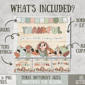 Thanksgiving Bulletin Board Kit Fall Bulletin Board November Bulletin ...