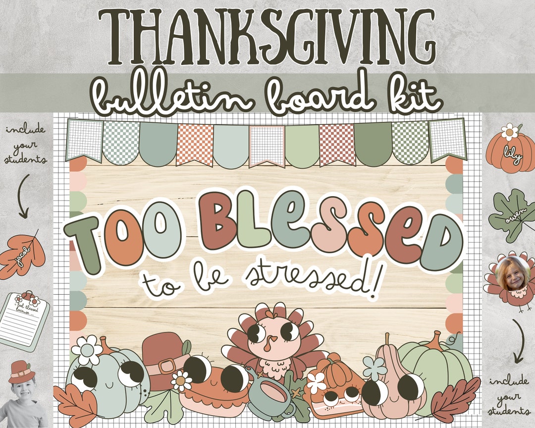 Thanksgiving Bulletin Board Kit Fall Bulletin Board November Bulletin ...