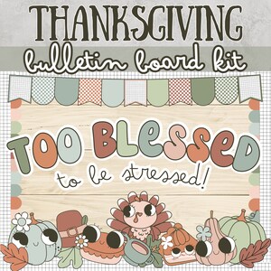 Thanksgiving Bulletin Board Kit Fall Bulletin Board November Bulletin ...