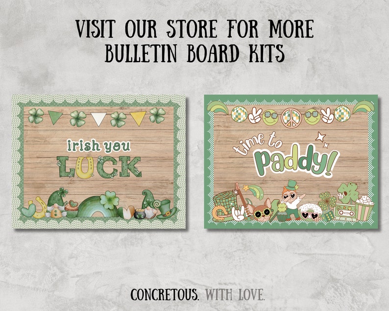 Saint Patrick's Day Bulletin Board Kit March Bulletin Board Spring ...
