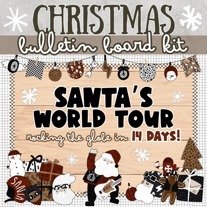 Christmas Bulletin Board Kit - Etsy