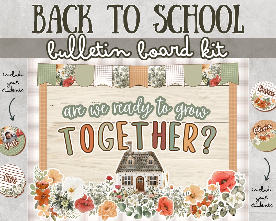 Welcome Back to School Bulletin Board Kit Botanical Back to School ...