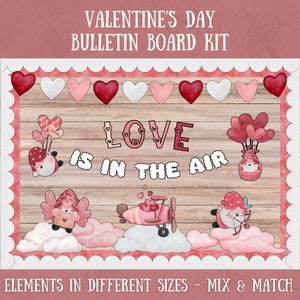 Valentine's Day Bulletin Board Kit February Bulletin Board Winter ...