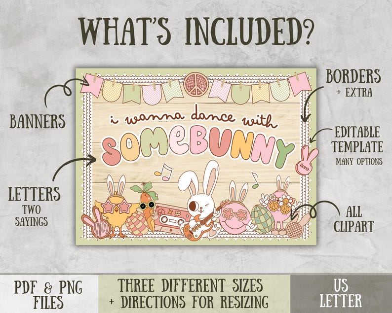 Easter Bulletin Board Kit April Bulletin Board Spring Bulletin Board ...