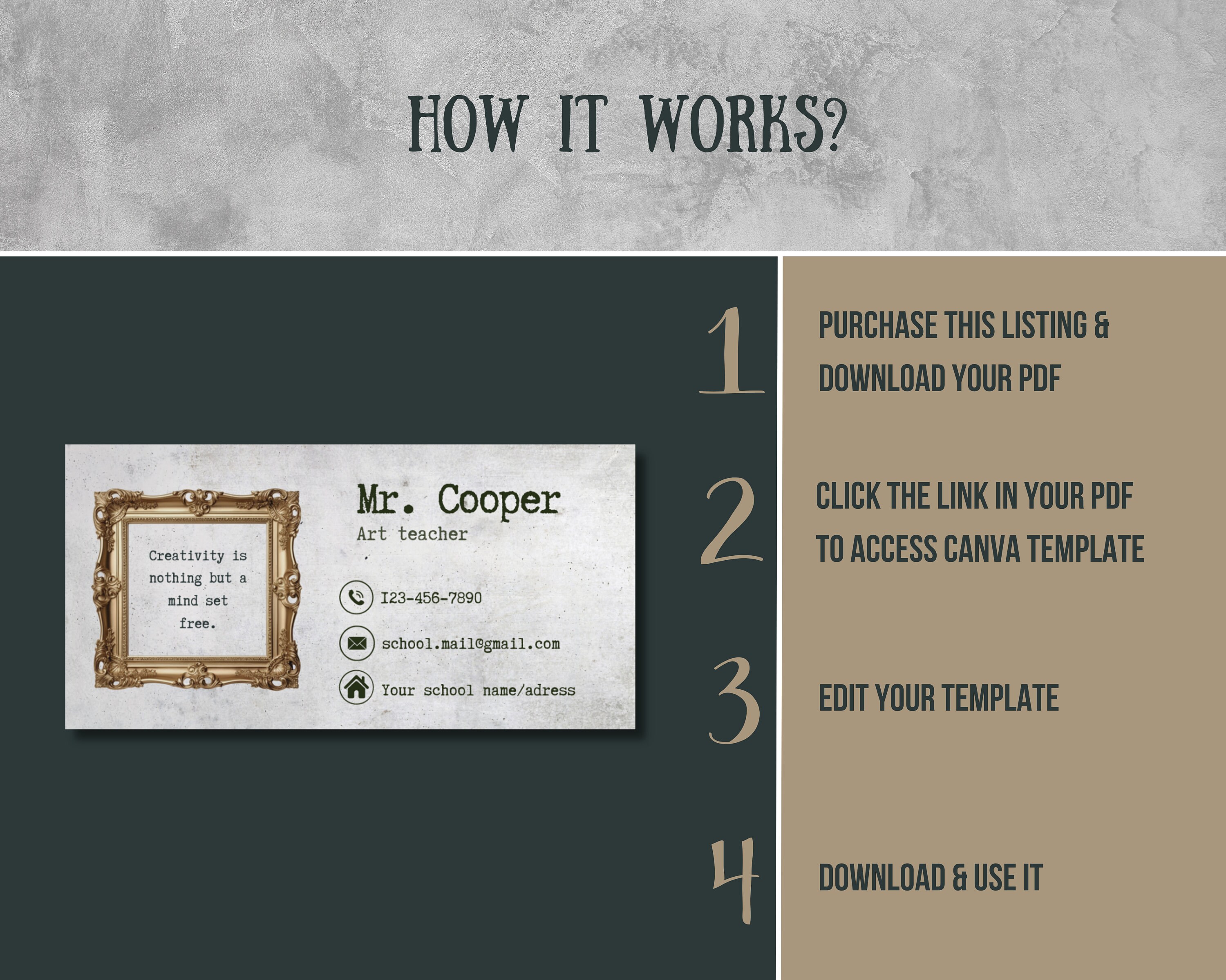 Email Signature Teacher Email Signature Canva Template Email - Etsy