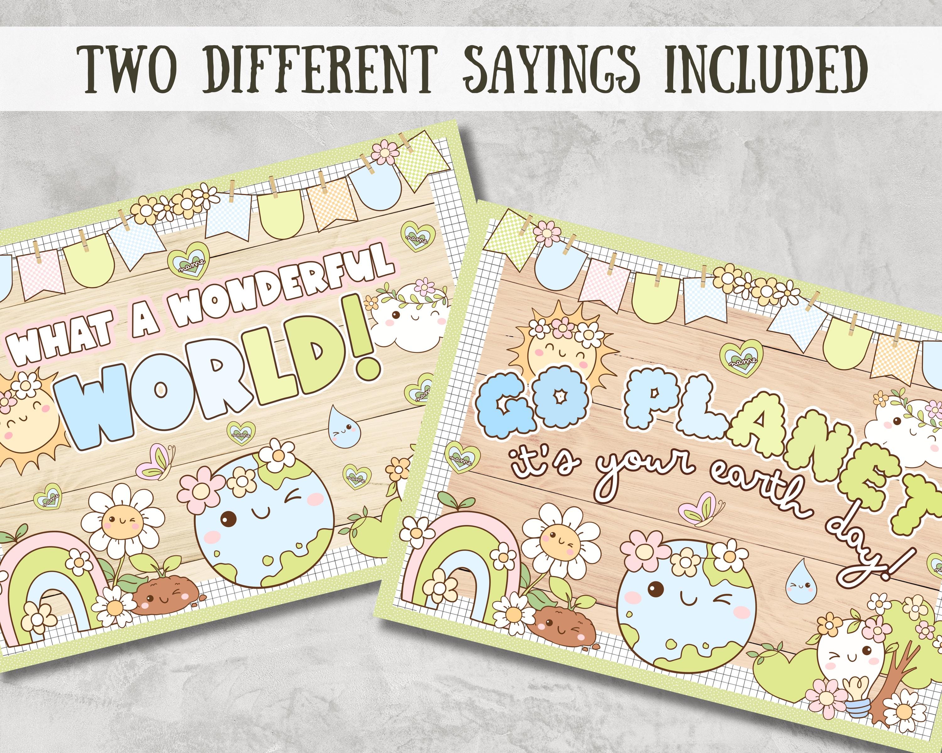 Earth Day Bulletin Board Ideas Spring April Bulletin Board Kit Door ...