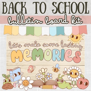 Welcome Back to School Bulletin Board Kit Groovy Retro Back to School ...