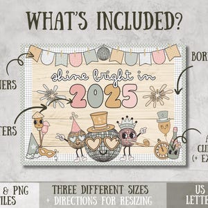 New Years Bulletin Board Kit Decoration Ideas January Winter Classroom ...