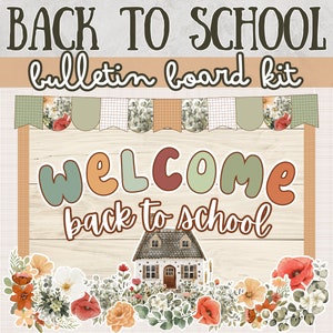 Welcome Back to School Bulletin Board Kit Botanical Back to School ...