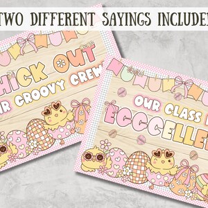 Spring Easter Bulletin Board Ideas April March Bulletin Board Kit Door ...