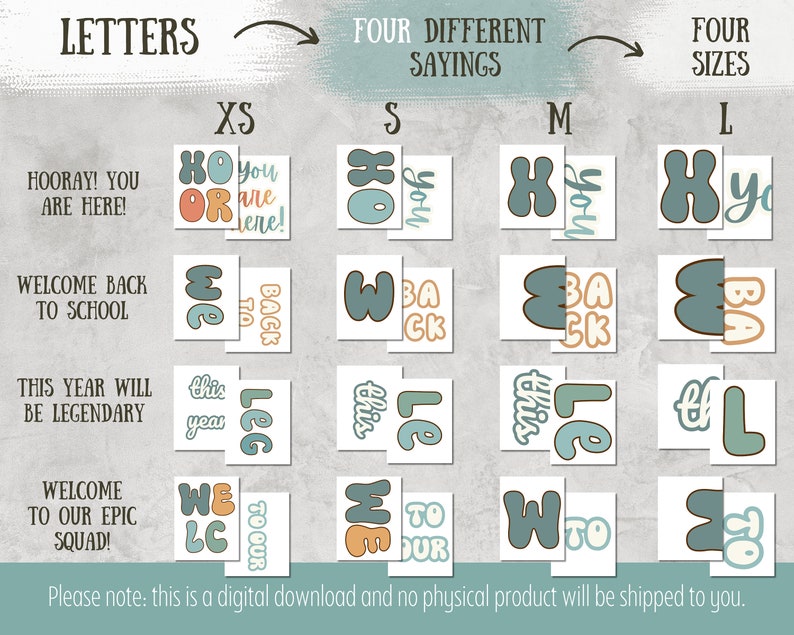 Welcome Back to School Bulletin Board Kit Back to School Decor Groovy ...