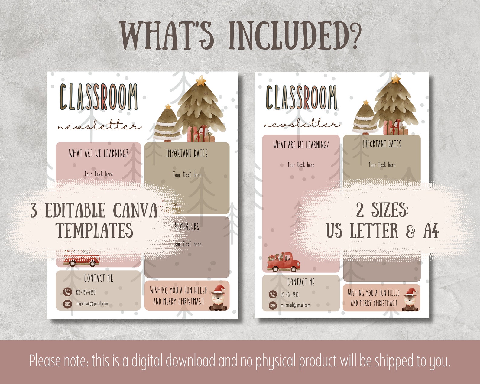 Winter Classroom Newsletter Template Canva Classroom Newsletter for ...