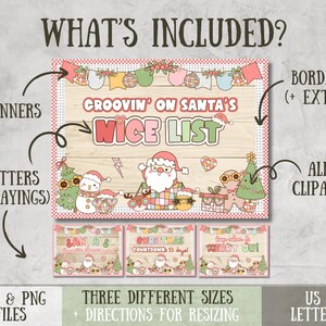 Christmas Bulletin Board Kit December Winter Bulletin Board Ideas Retro ...