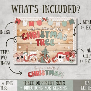 Groovy Christmas Bulletin Board Kit December Winter Bulletin Board ...