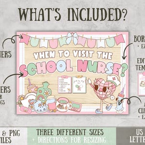 School Nurse Bulletin Board Kit Welcome Back to School August September ...