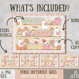 Reading Halloween Bulletin Board Kit October Fall Bulletin Board Autumn ...