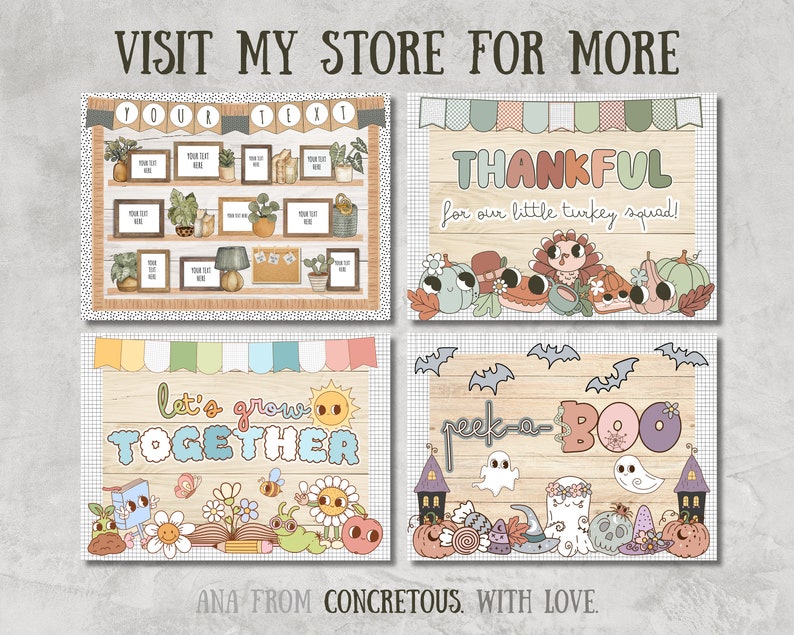 Pastel Halloween Bulletin Board Kit Books Reading October Fall Bulletin ...