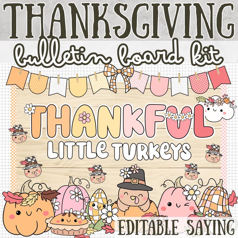 Turkey Bulletin Board - Etsy