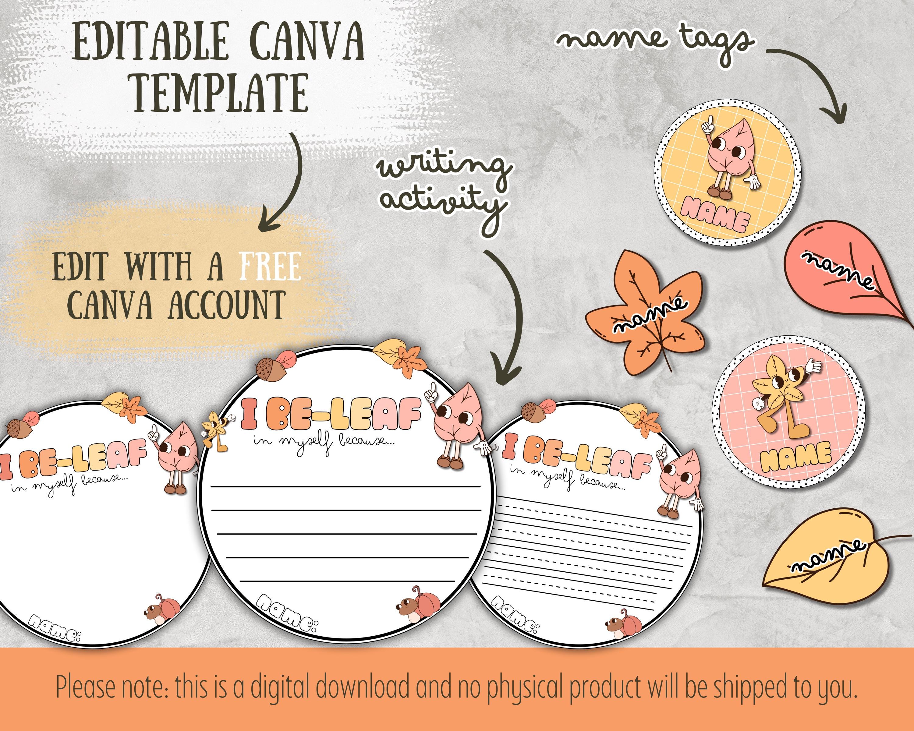 Autumn Fall Bulletin Board Kit Groovy Retro Leaf Leaves Beleaf in ...