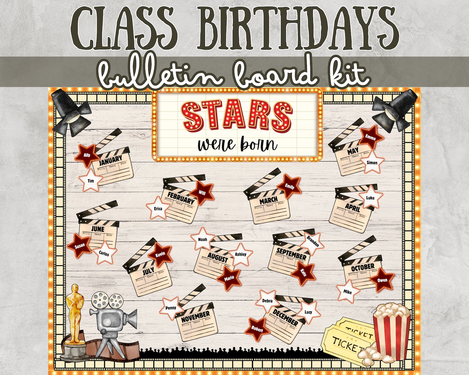 Classroom Birthday Board Class Birthday Display Classroom Birthday ...