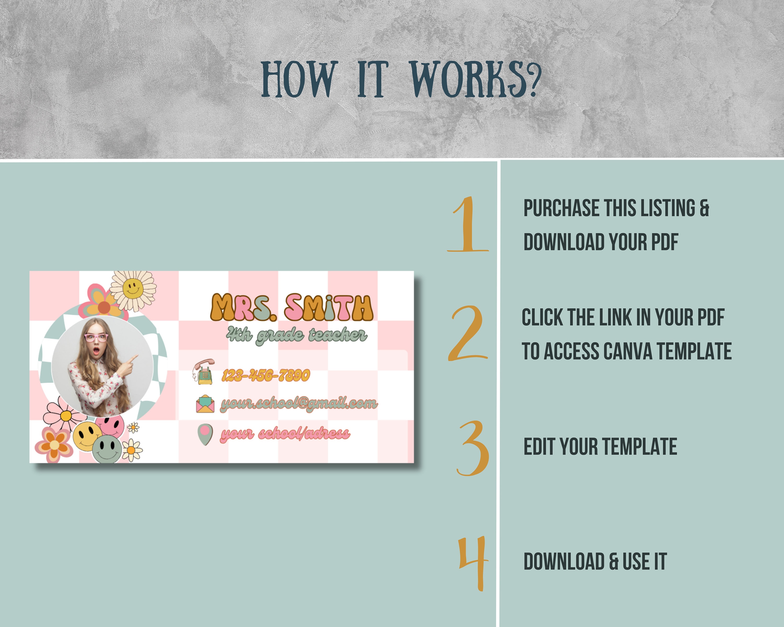 Email Signature Teacher Email Signature Canva Template Email Signature ...