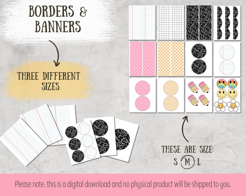 Welcome Back to School Bulletin Board Kit Ideas Composition Notebook ...