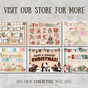 Christmas Bulletin Board Kit December Winter Bulletin Board Ideas Retro ...