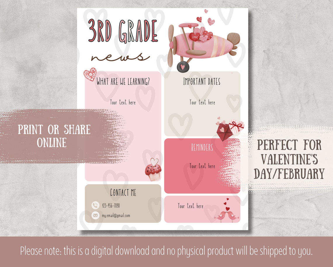 Winter Classroom Newsletter Template Canva Classroom Newsletter for ...