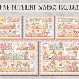 Reading Halloween Bulletin Board Kit October Fall Bulletin Board Autumn ...