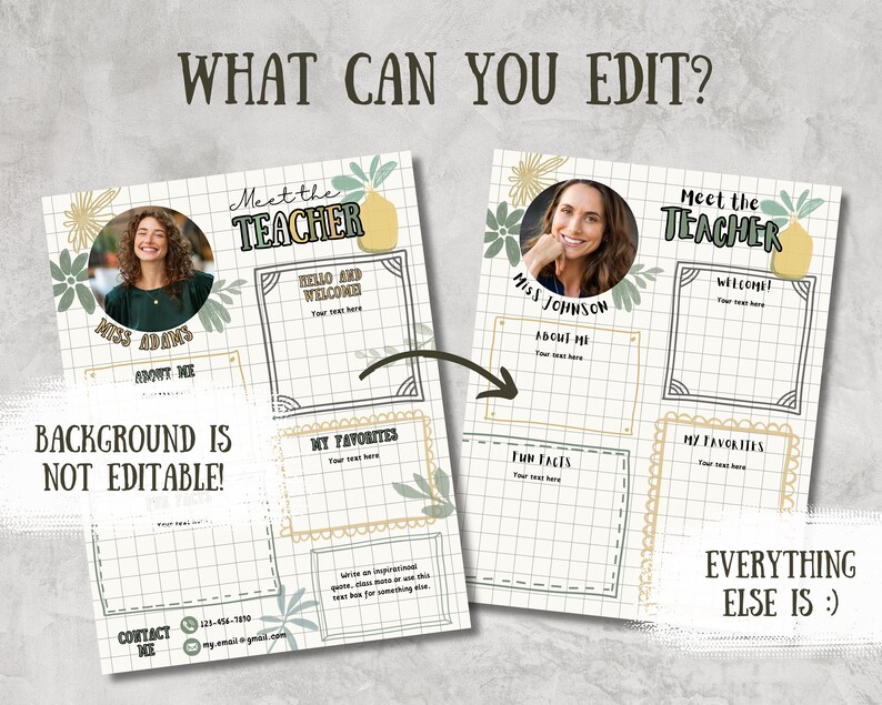 Meet the Teacher Template Editable Meet Your Teacher Letter Meet the ...