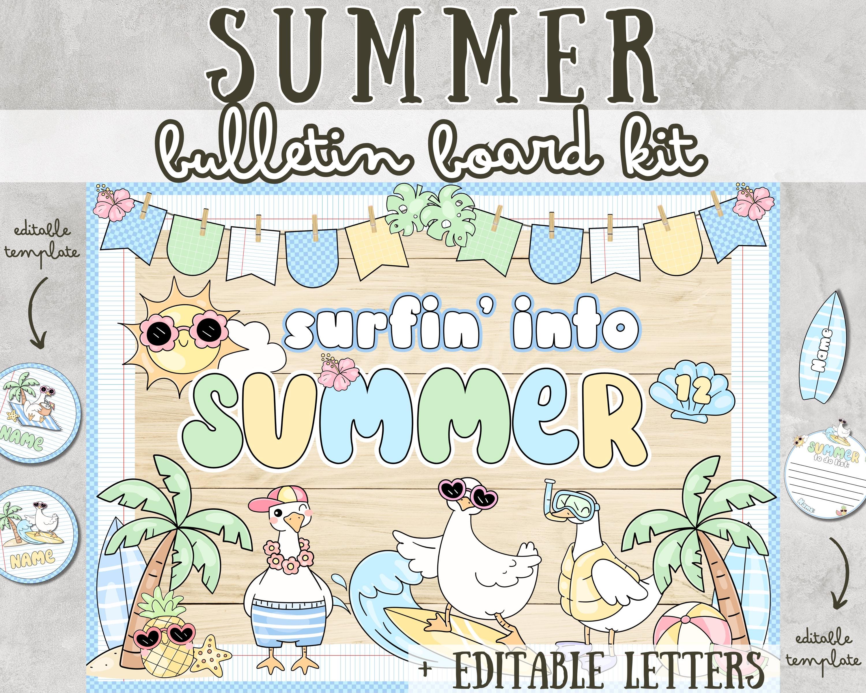 Countdown to Summer Bulletin Board Kit Silly Goose May June Door ...