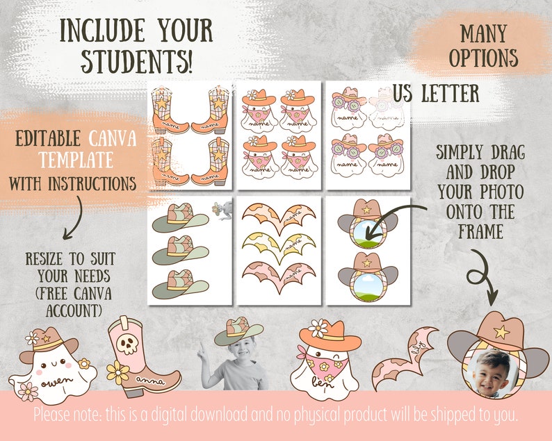 Western Halloween Bulletin Board Kit October Fall Bulletin Board Autumn ...