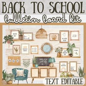 Back to School Bulletin Board Ideas Text Editable Motivational Bulletin ...