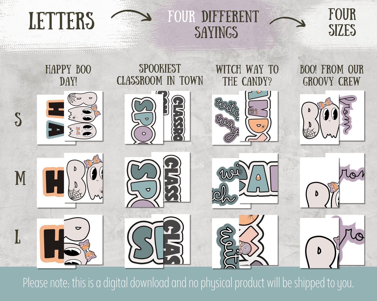 Groovy October Bulletin Board Kit Halloween Fall Bulletin Board Autumn ...