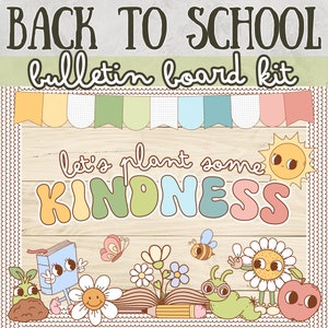 Welcome Back to School Bulletin Board Kit Back to School Decor Groovy ...