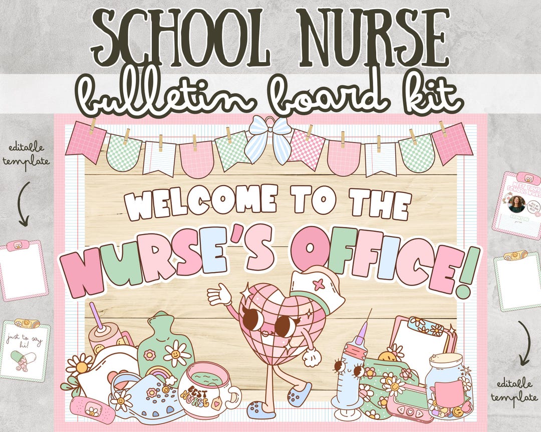 School Nurse Bulletin Board Kit Welcome Back to School August September ...