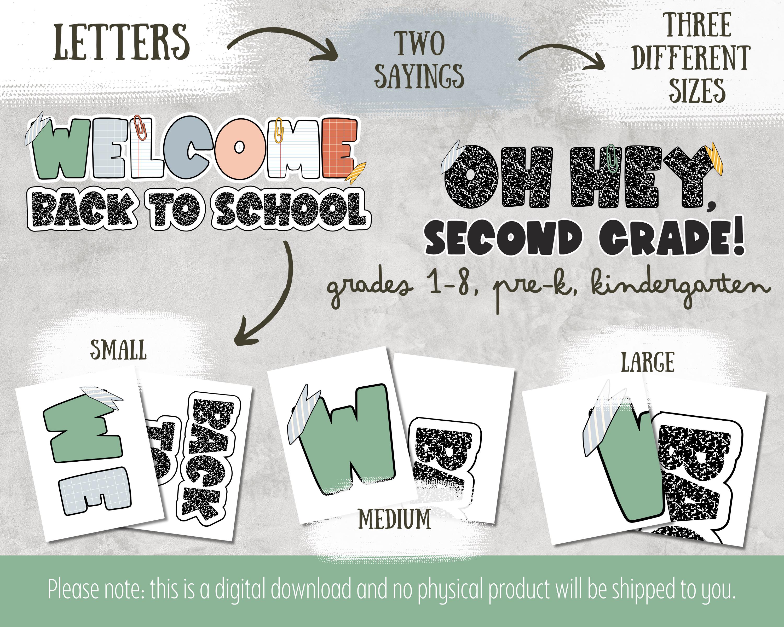 Welcome Back to School Bulletin Board Kit Composition Notebook School ...