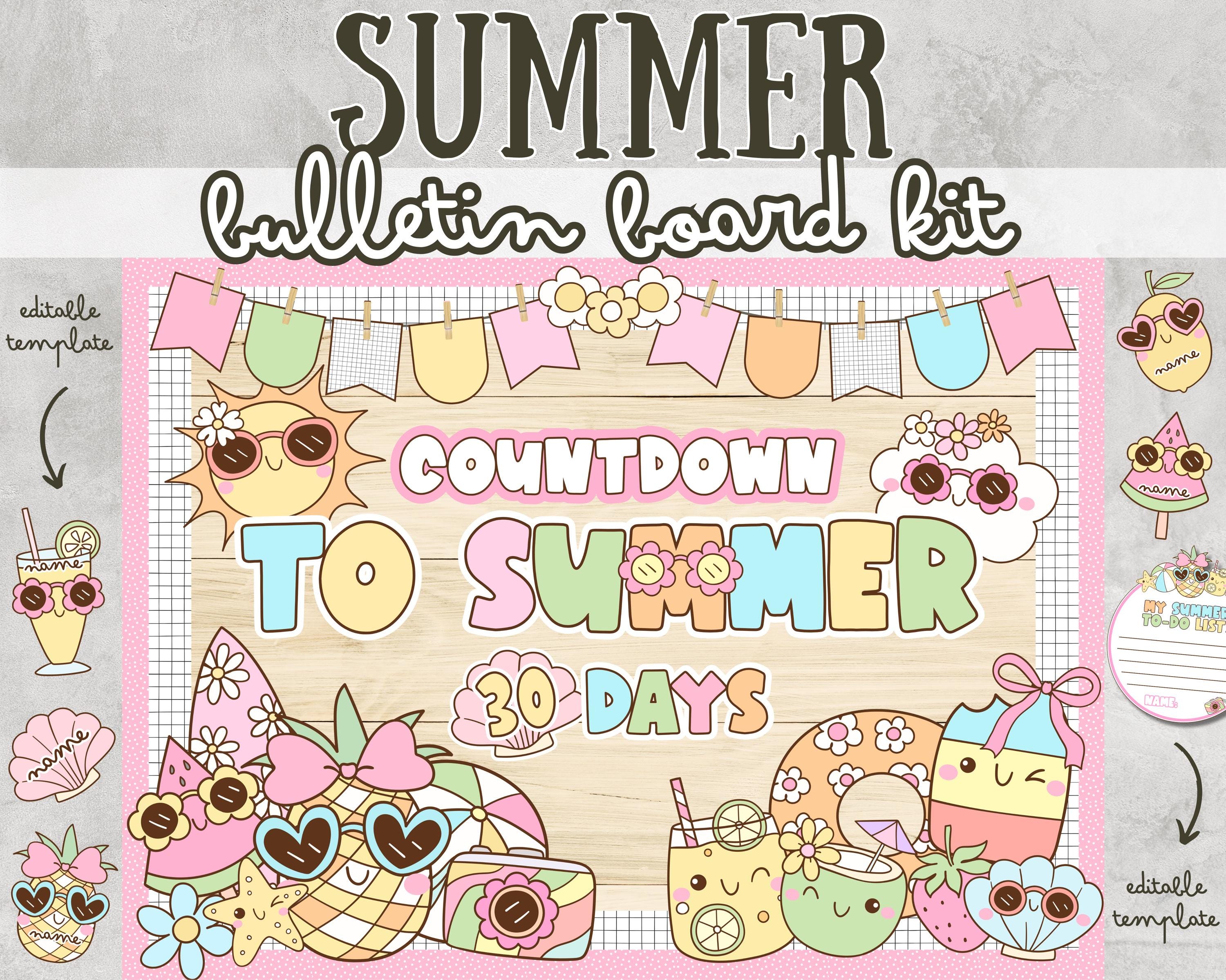 Summer Bulletin Board Ideas End of the Year May June Bulletin Board Kit ...